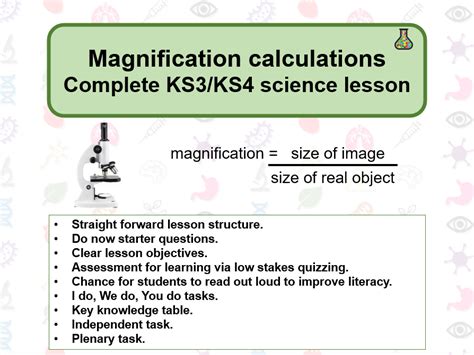 Magnification Calculations Ks3 4 Complete Lesson Cell Biology Teaching Resources