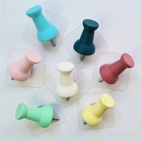 Adhesive Large Push Pin Hooks Adhesive Towel Rack Nursery Hook