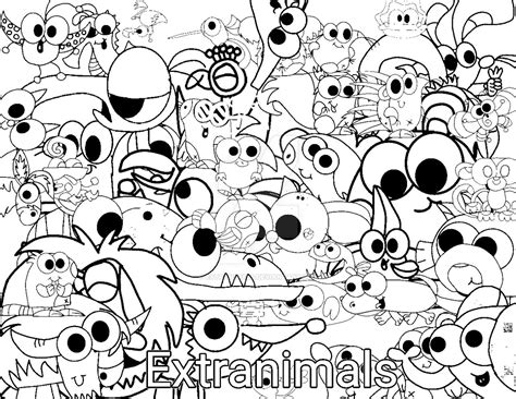 Extranimals Printing And Colouring Page By Extranimals On Deviantart