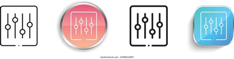 Control Icon Thin Linear Regular Button Stock Vector Royalty Free Shutterstock