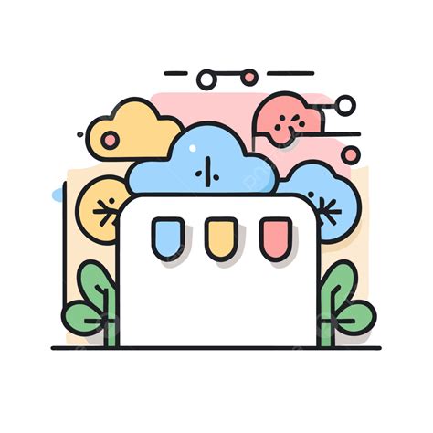 온라인 쇼핑을 위한 클라우드 아이콘 벡터 흰색 배경에 쉬는 날을 묘사하는 직계 아이콘 플랫 아이콘 및 드리블에 의한 벡터