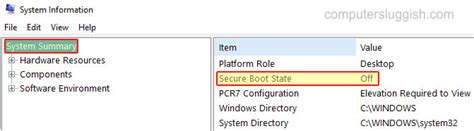 Check If Secure Boot Is Turned On Or Off In Windows 10 Computersluggish
