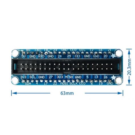 Gpio Cobbler Plus Breakout For Raspberry Pi A B Pi 2 Pi 3 Pi 4 40 Pins X2 Robotics In Canada