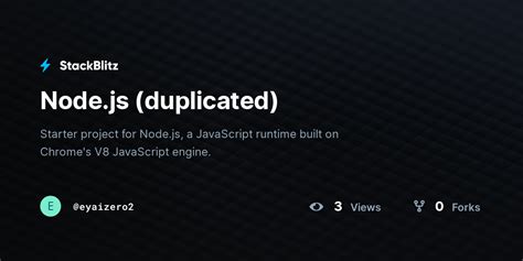 Nodejs Duplicated Stackblitz
