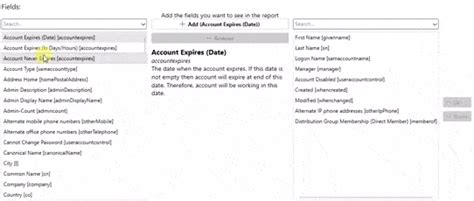 Ad Fastreporter Robust Active Directory Reporting Fields Albus Bit