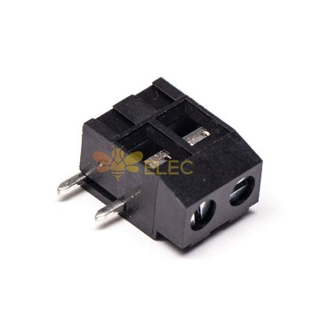 2 Pin Universal Screw Terminal Block Pcb Right Angled Black Cable Connector