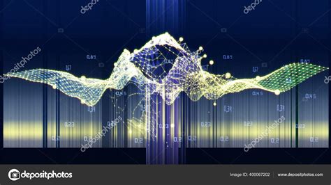 Abstract Visualization Analyze Algorithm Wavy Grid Data Artificial