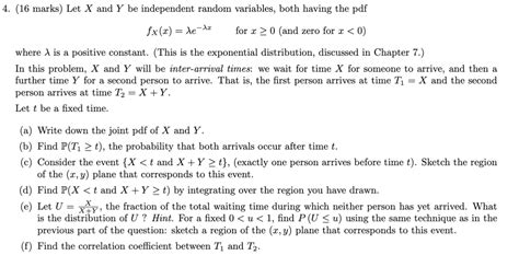 Solved fX x λeλx for x0 and zero for x