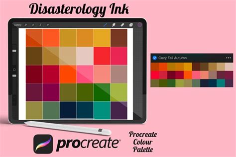 Cosy Fall Autumn Procreate Colour Palette 30 Color Swatches