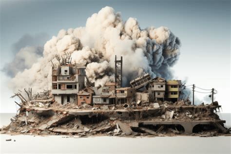 Obliterated European City Exploding Graphic By Saydurf · Creative Fabrica