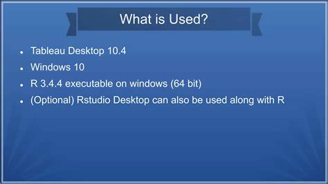 Tableau Integration With R Pptx Computer Software And Applications