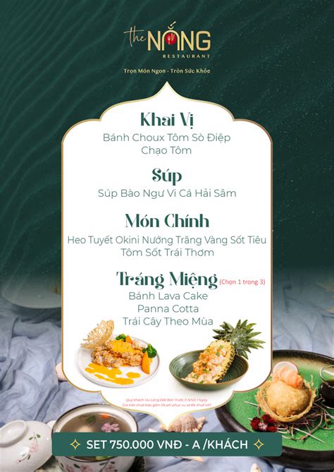 Set Menu The Nắng Restaurant Trọn Món Ngon Tròn Sức Khỏe