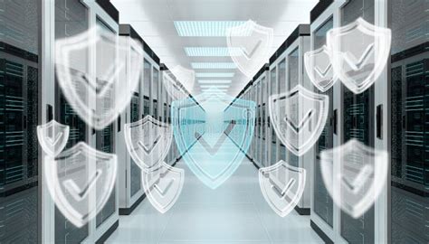 Firewall Activated On Server Room Data Center 3d Rendering Stock Illustration Illustration Of