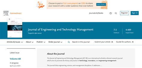 Journal Of Engineering And Technology Management怎么样