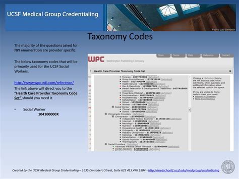 Taxonomy Code