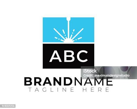 회사 이름 텍스트가있는 간단한 플랫 레이저 커팅 로고 템플릿 Cnc 장치에 대한 스톡 벡터 아트 및 기타 이미지 Cnc 장치 0명 3차원 형태 Istock