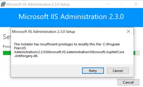 Solved Installing Mircosoft Iis Administrator 2 3 0