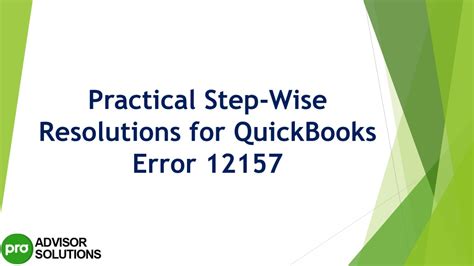 Ppt Easy Troubleshooting Guide To Fix Quickbooks Error 12157 Powerpoint Presentation Id 12002493