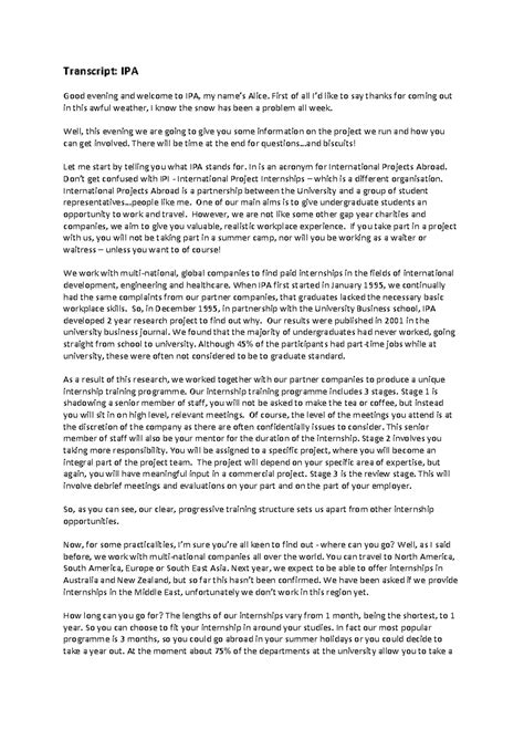 Transcript Ipa Notes Transcript Ipa Good Evening And Welcome To