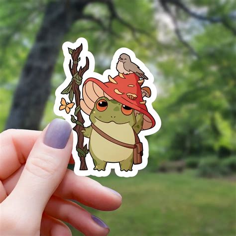 Frog Druid Rpg Class Vinyl Sticker The Sock Monster