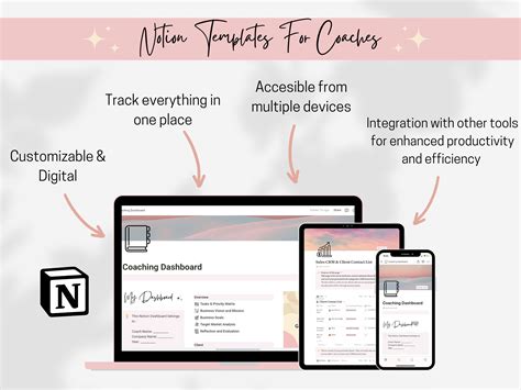 notion template for coaches notion templates ultimate etsy