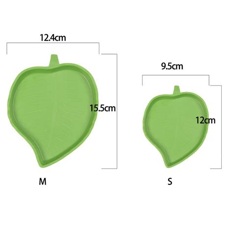 Leaf Shape Plastic Reptile Tortoise Water Dish Foo Vicedeal
