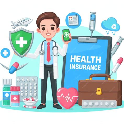 Premium Photo Health Insurance Isolated Cartoon