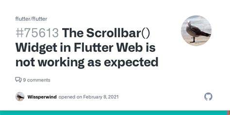 The Scrollbar Widget In Flutter Web Is Not Working As Expected Issue Flutter