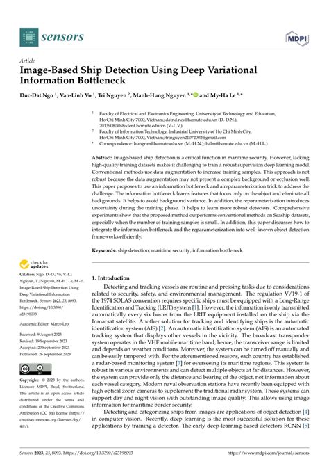 Pdf Image Based Ship Detection Using Deep Variational Information Bottleneck