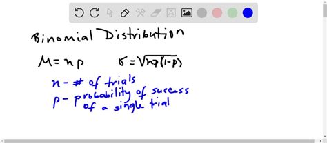 SOLVED How Can You Calculate The Mean And Variance Of A Binomial Distribution