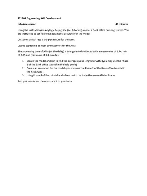 Anylogic Assesment Pdf