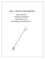 LAB Docx LAB DEVICE EXPLORATION NAME ARSHIYA Babe ID INFO F