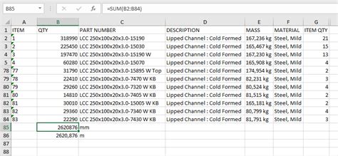 Part List Add Sum Autodesk Community