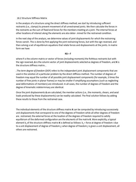 Stiffness 1 Pdf Matrix Mathematics Stiffness