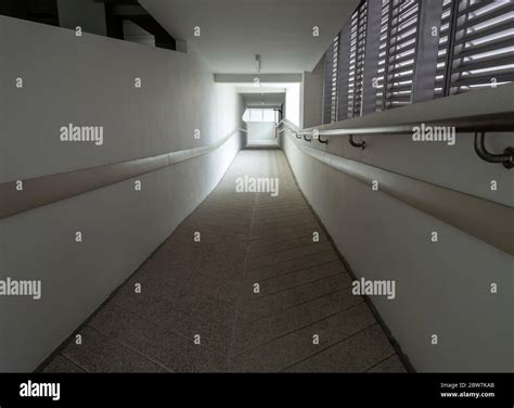 Light At The Exit Of The Corridor In The Building Stock Photo Alamy