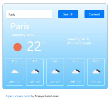 GitHub Mariya Ko My Weather Project