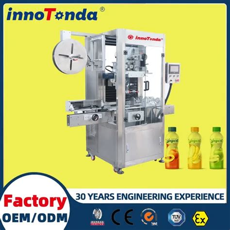 Auto Drink Beverage Juice Sauce Bottle Pvc Sleeve Labeling Machine For