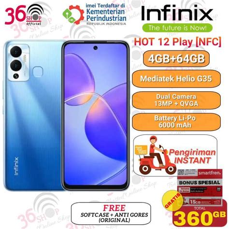 Jual Infinix Hot Play Nfc Gb Gb Expansi Ram Gb Gb Gb Garansi Resmi Tahun