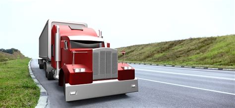 아메리칸 스타일 빨간 트럭입니다 화물 트레일러와 세미 트럭입니다 3d 렌더링입니다 0명에 대한 스톡 사진 및 기타 이미지 0명 3차원 형태 고속도로 Istock