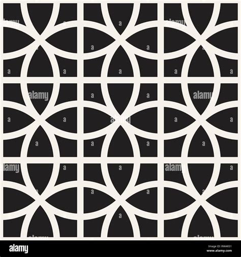 Vector Seamless Pattern Repeating Abstract Background Black And White Geometric Design Stock