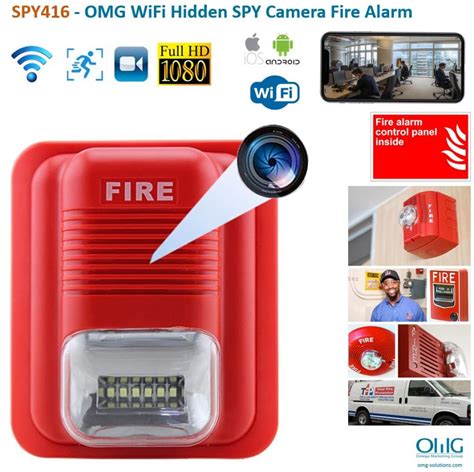 Spy416 Omg Wifi Hidden Spy Camera Fire Alarm Siren Strobe S 298 Omg