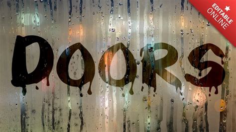 Doors Rain Text Effect Generator