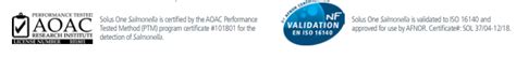 Solus One Salmonella Solus From Perkinelmer