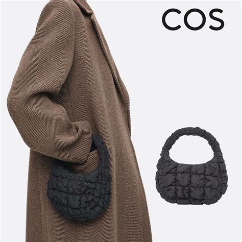 와이엔오 코스 구름백 퀼팅 미니 가방 블랙