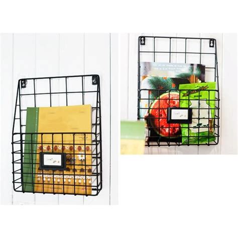 Rustic Country Style Wire Wall Mount Hanging File Grandado