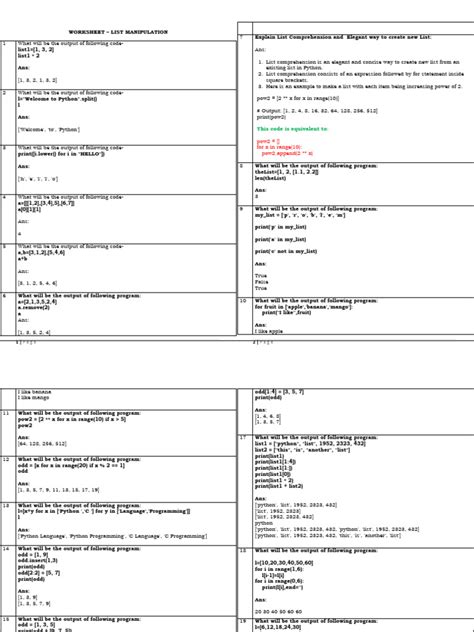 Worksheet List Pdf String Computer Science Computer Programming