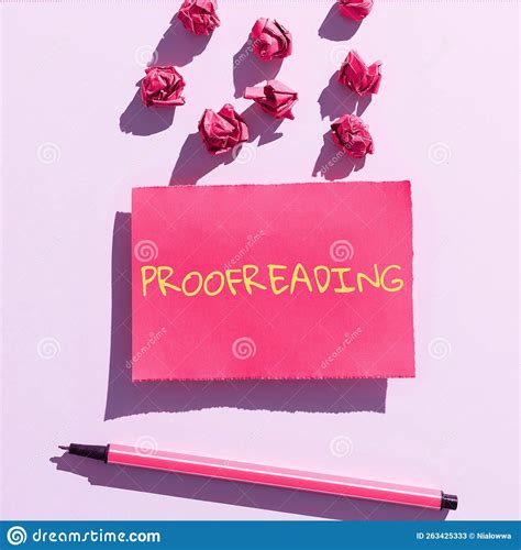 Text Caption Presenting Proofreading Business Showcase Act Of Reading And Marking Spelling