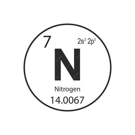 Premium Vector Nitrogen Periodic Table Chemical Symbol Flat Icon