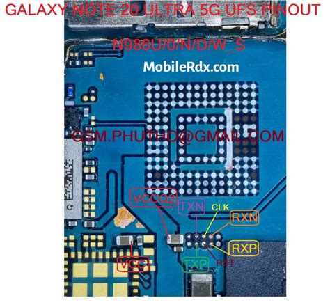 Samsung Galaxy S20 Ultra UFS ISP Pinout Remove FRP Pattern Password