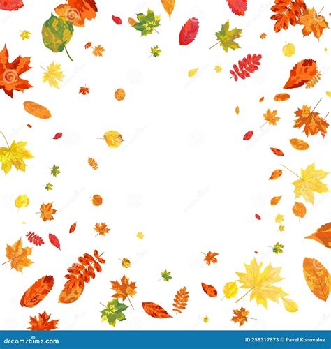 Autumn Leaves Background Stock Vector Illustration Of Nature 258317873